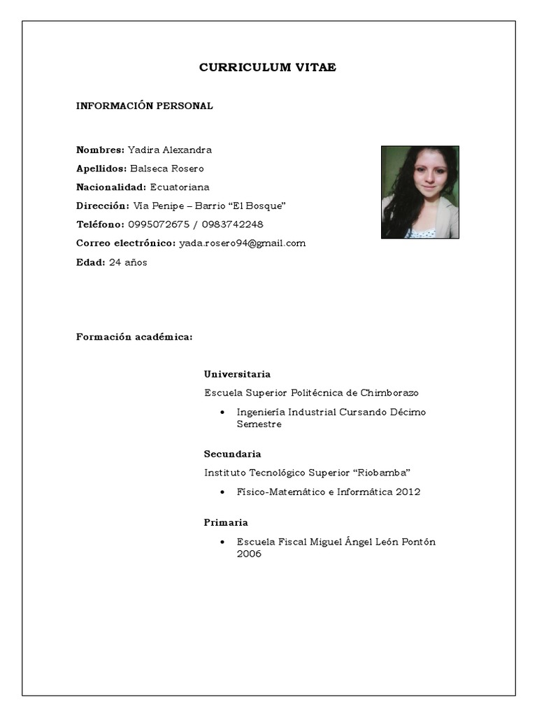 Curriculum Vitae Yb | PDF