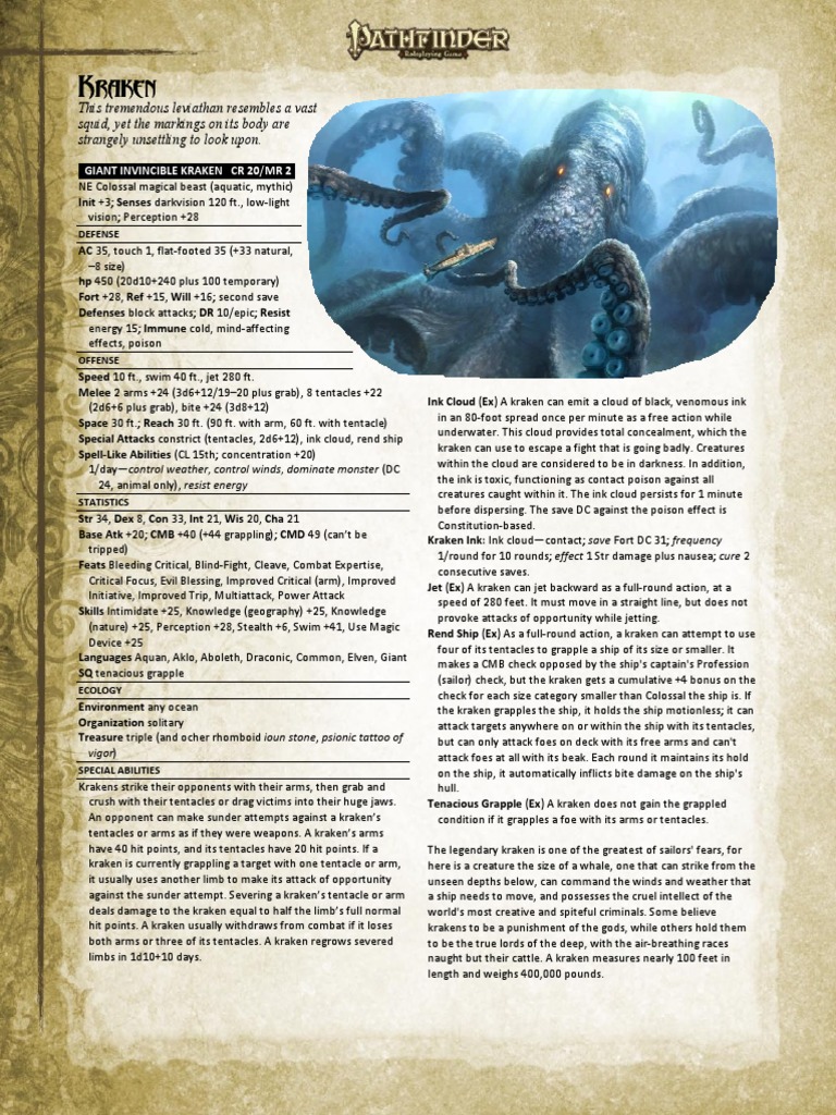 5e Mythic Giant Kraken | Nature