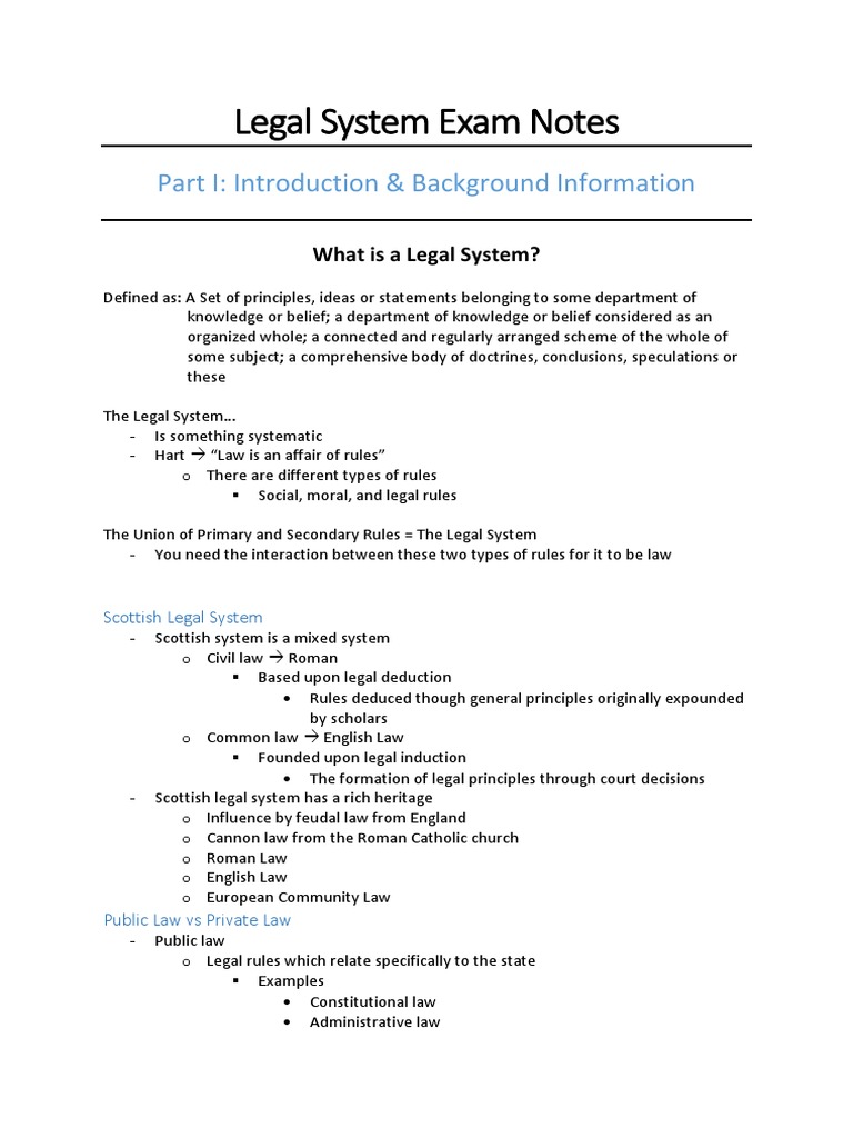 English Legal System Exam Notes | PDF | English Law | Common Law