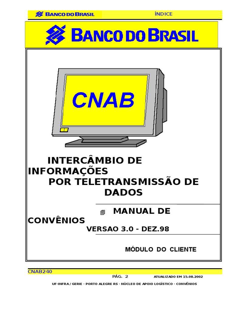 Layout Cnab 240 BB | PDF | Conta de transação | Corporações