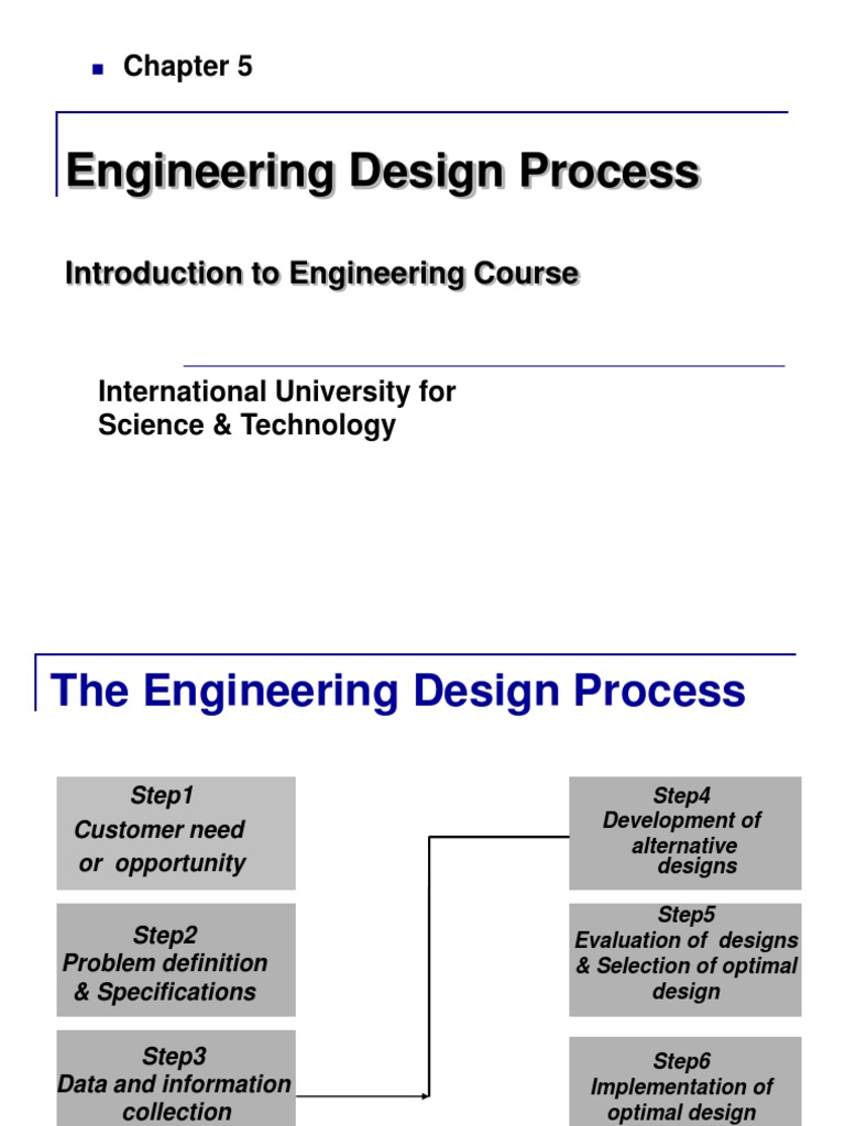 Engineering Design Process: Introduction To Engineering Course | PDF ...