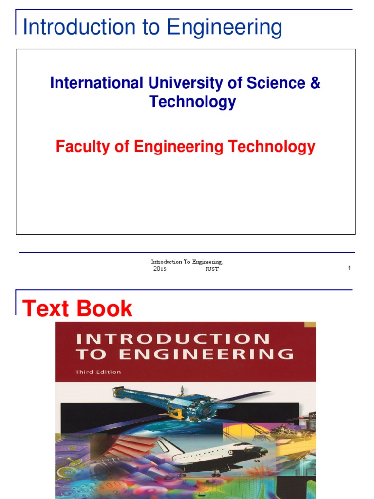 Introduction To Engineering: International University of Science ...
