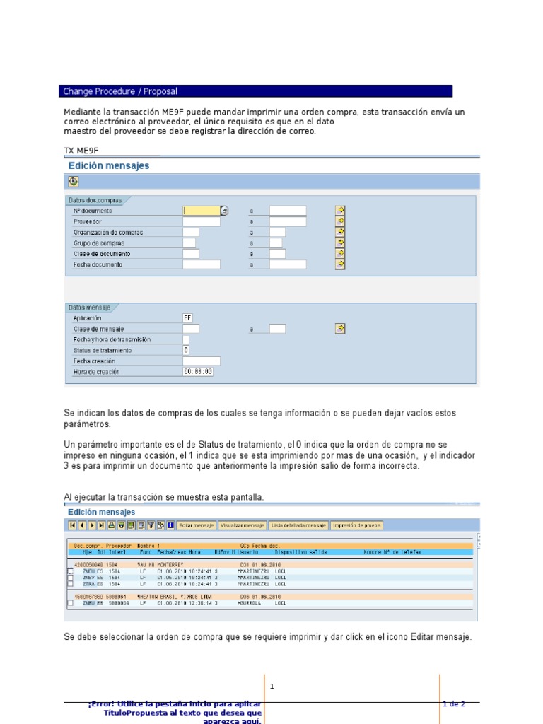 Imprimiroc Sap Me9f | PDF