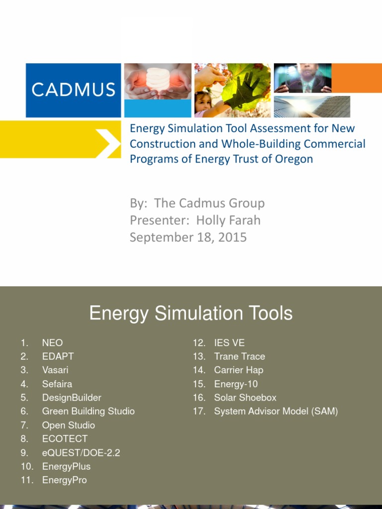 Energy Simulation Tools Assessment | PDF | Simulation | Design