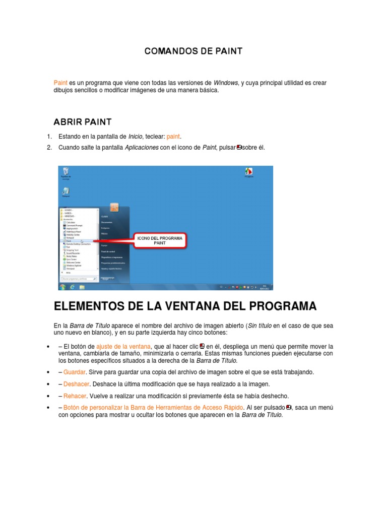 Comandos de Paint | Ventana (informática) | Point and Click
