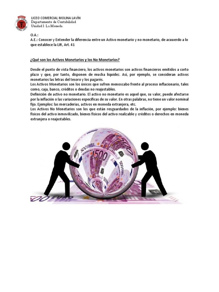 Guia 2 Activos Monetarios y No Monetarios | PDF