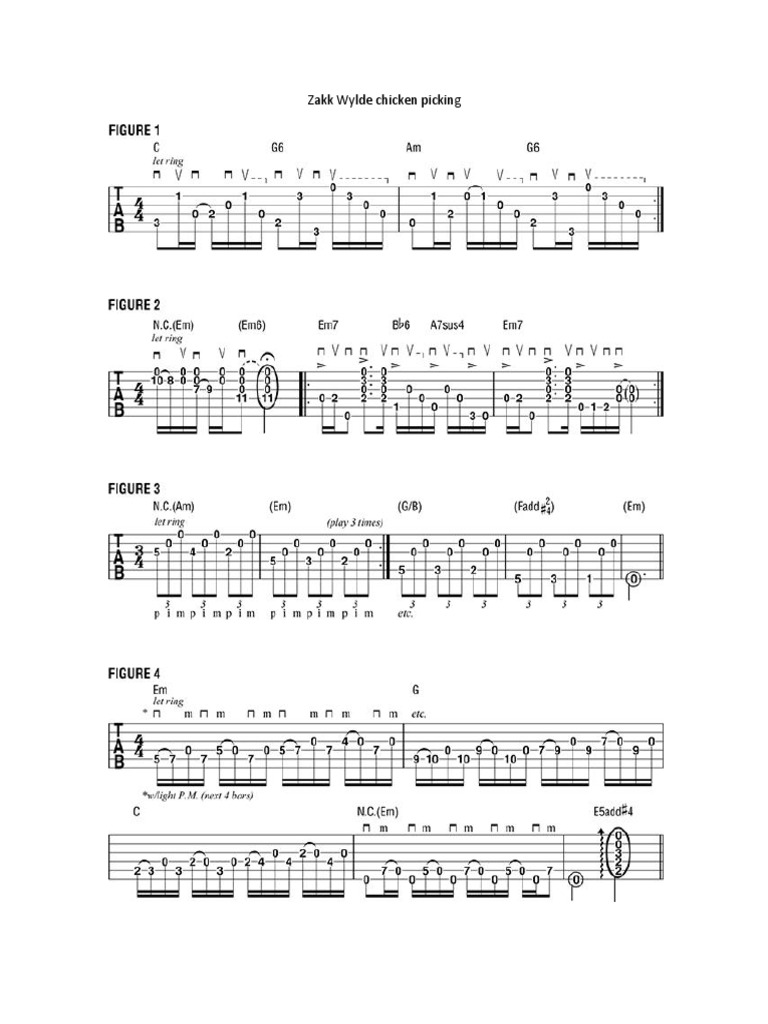Zakk Wylde Chicken Picking | PDF