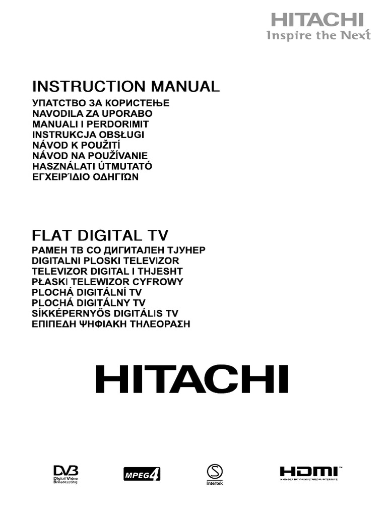 32HE4000 - Hitachi Manual | PDF