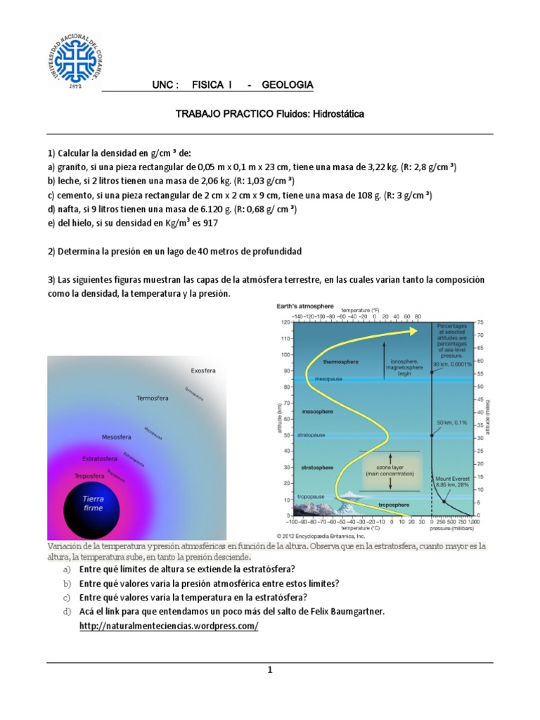TP Hidrostatica | PDF | Presión | Densidad