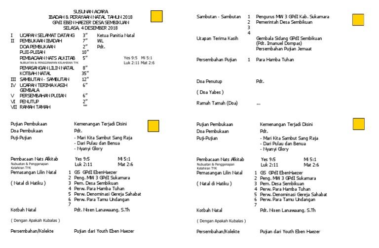 Contoh Cue Card Natal Isi | PDF