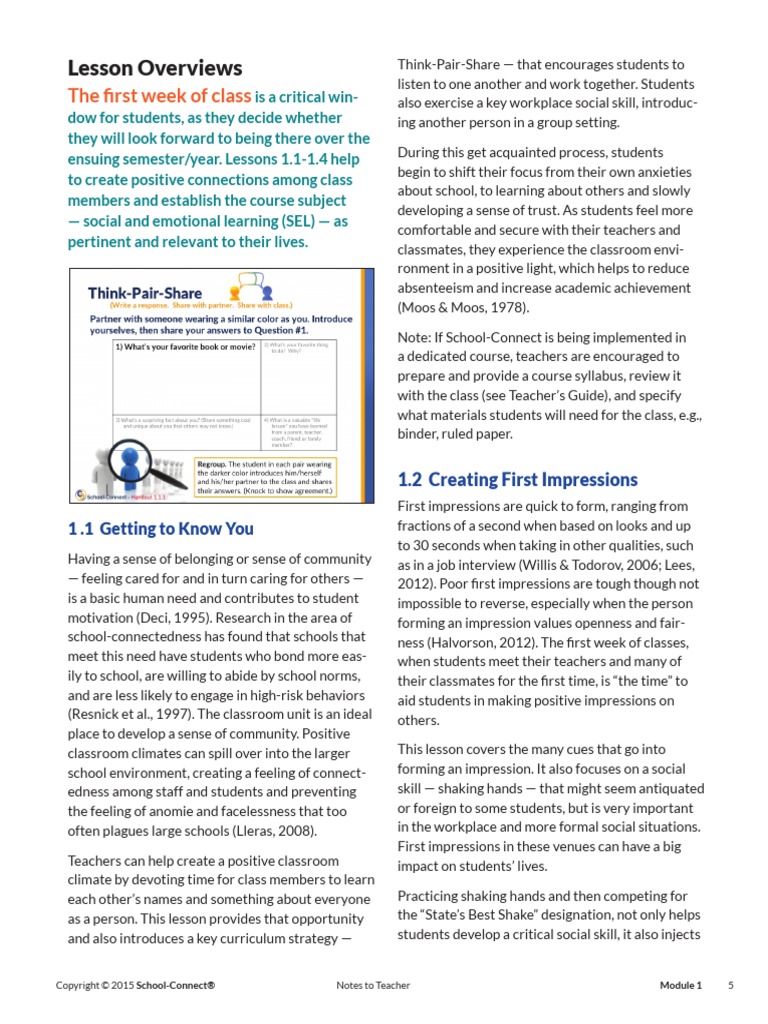 CC Module 1 Lesson Plan Overviews PDF | PDF | Grit (Personality Trait) | Mindset