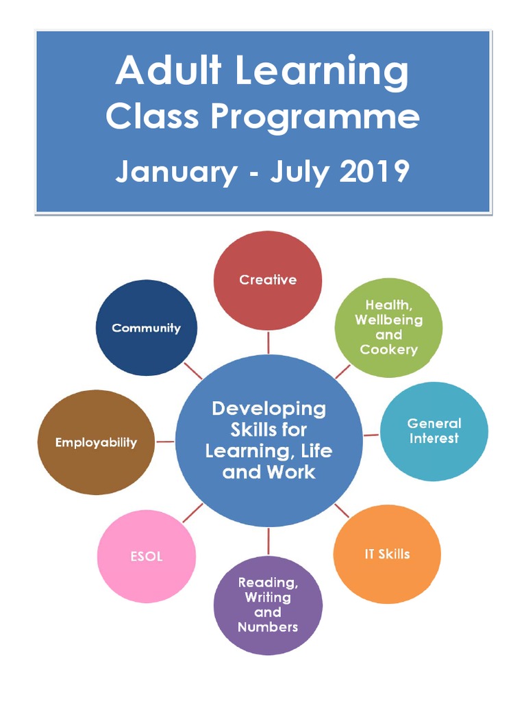 Adult Learning Class Programme: January - July 2019 | PDF | Adult ...