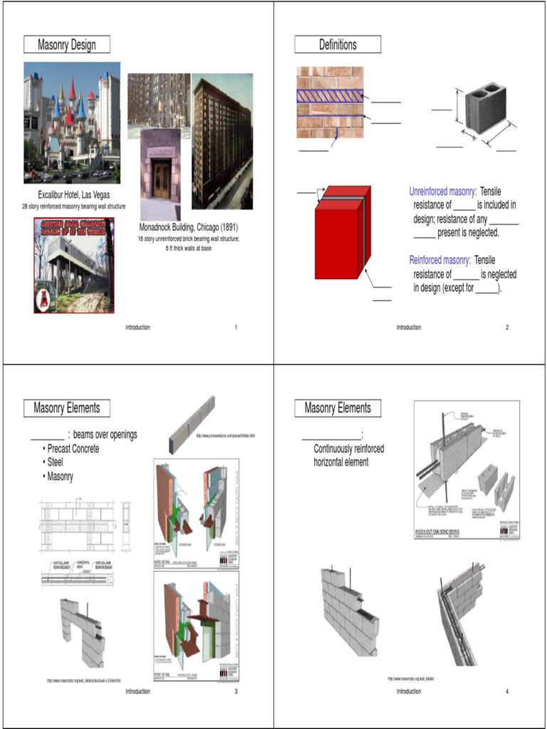 Masonry Introduction | PDF | Masonry | Wall