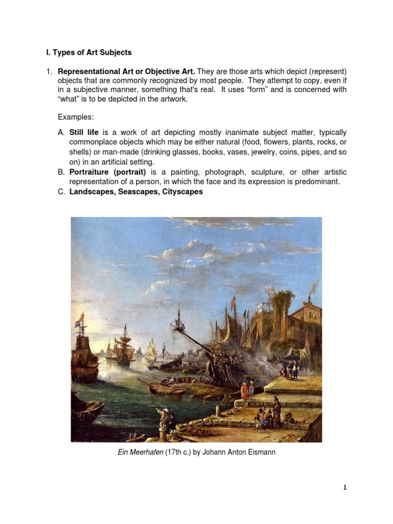 The Subject and Elements of Art | PDF | Impressionism | Pattern