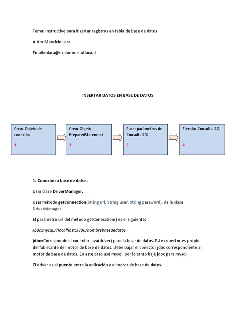 Guía: Insertar Datos en MySQL | PDF | SQL | Mi sql