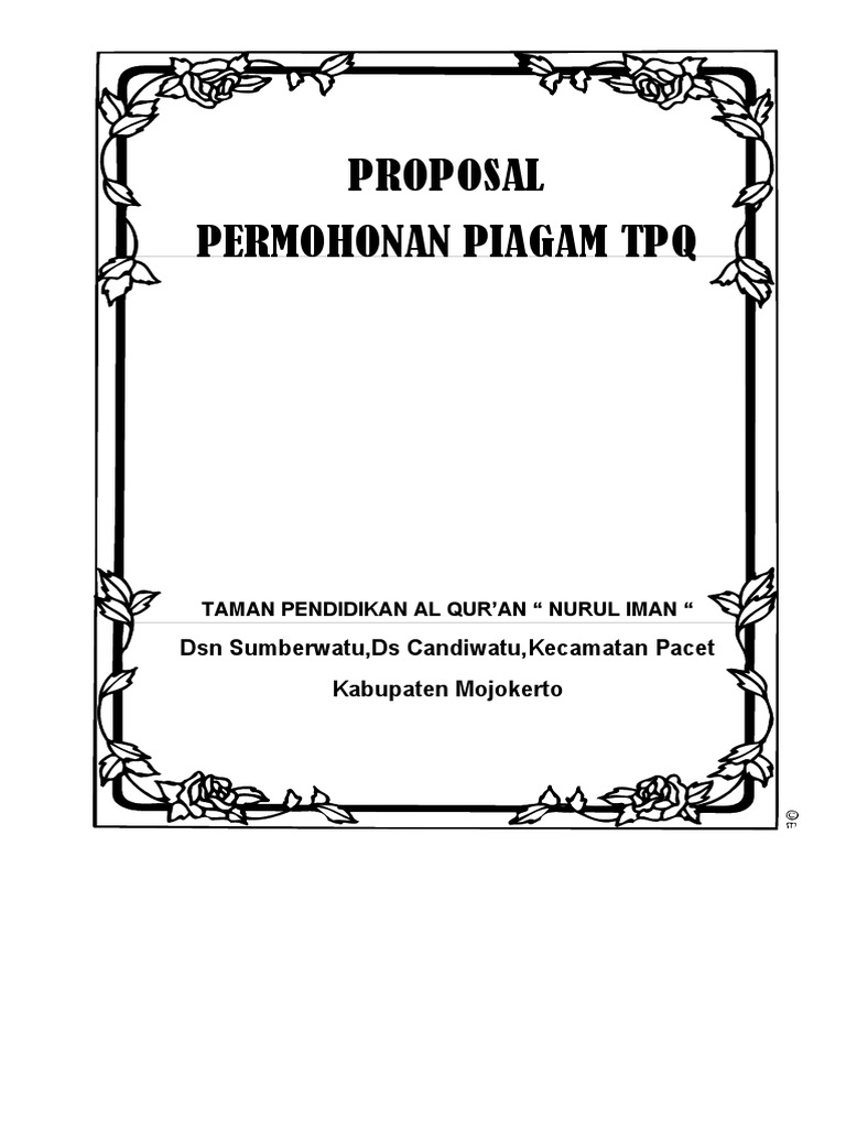 Permohonan Piagam TPQ | PDF