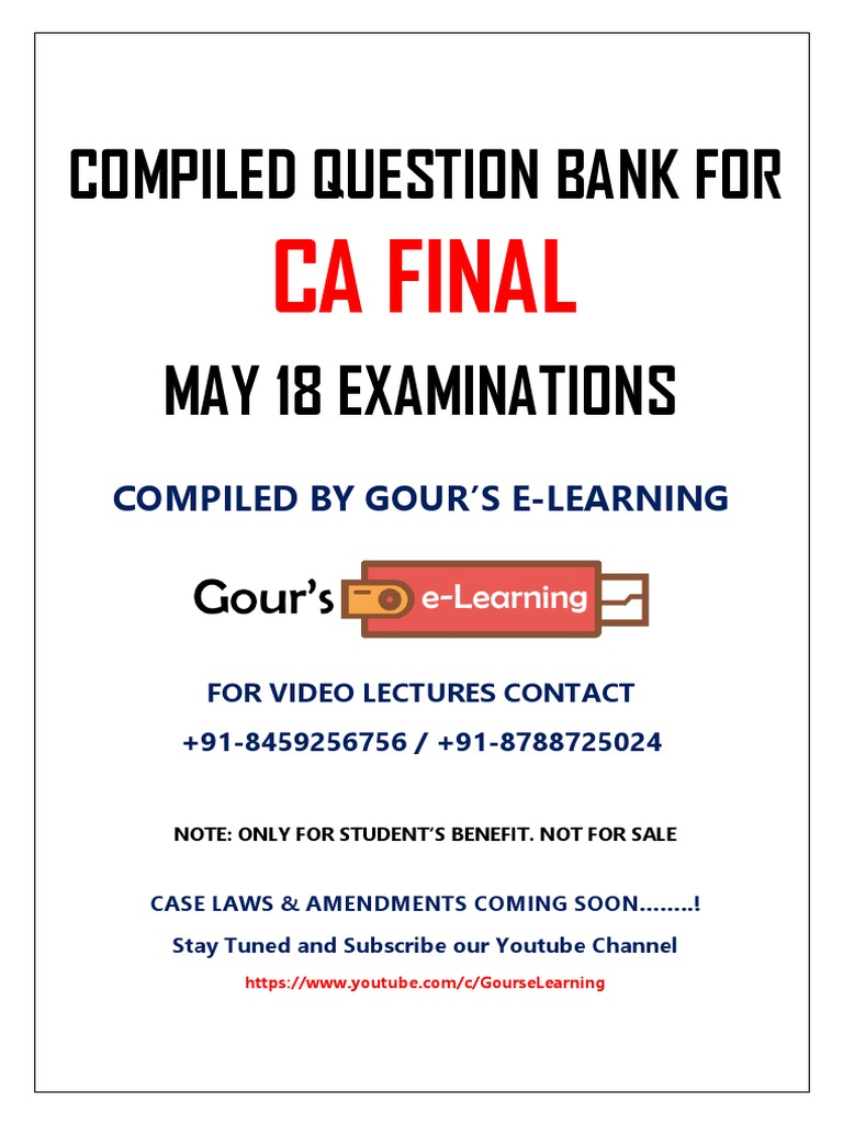 GST Question Bank | PDF | Value Added Tax | Vocational Education