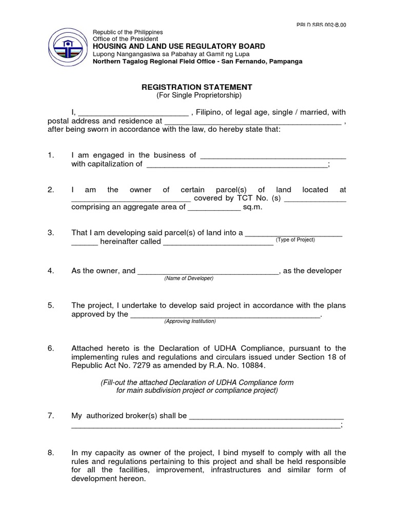 Registration Statement for Developers | PDF | Virtue | Social Institutions
