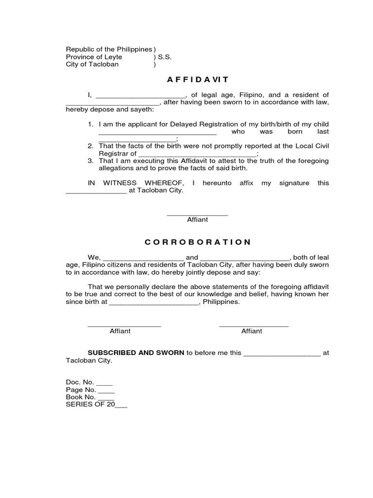 Affidavit: SUBSCRIBED AND SWORN To Before Me This - at | PDF