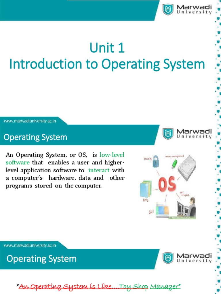 Unit 1 Introduction To Operating System | PDF | Kernel (Operating ...
