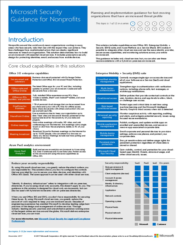 Microsoft - Cloud Architecture - Security For Nonprofits | Download Free PDF | Cloud Computing ...