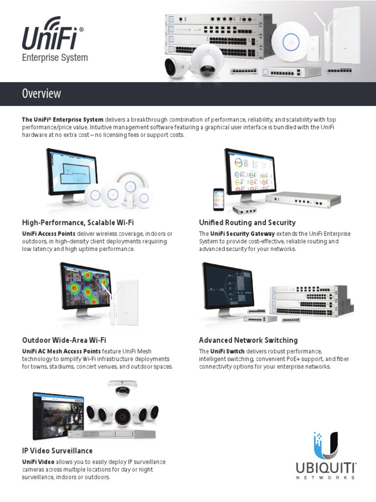 UniFi Overview Product Sheet | PDF | Wi Fi | Computer Network