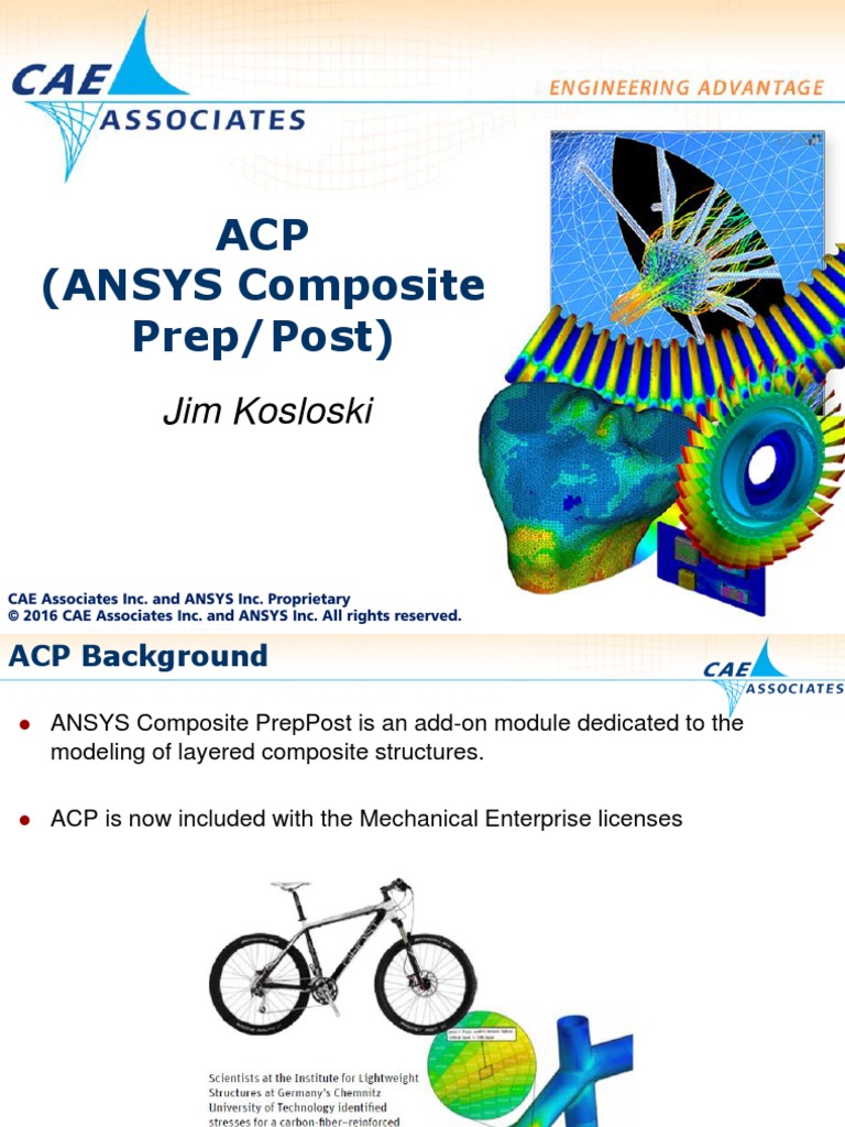 ACP (ANSYS Composite Prep/Post) : Jim Kosloski | PDF | Composite ...