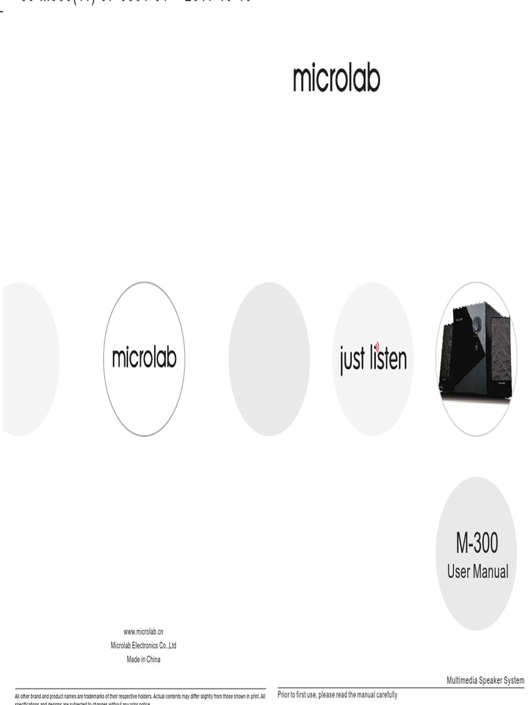 User Manual: WWW - Microlab.cn Microlab Electronics Co.,Ltd Made in ...