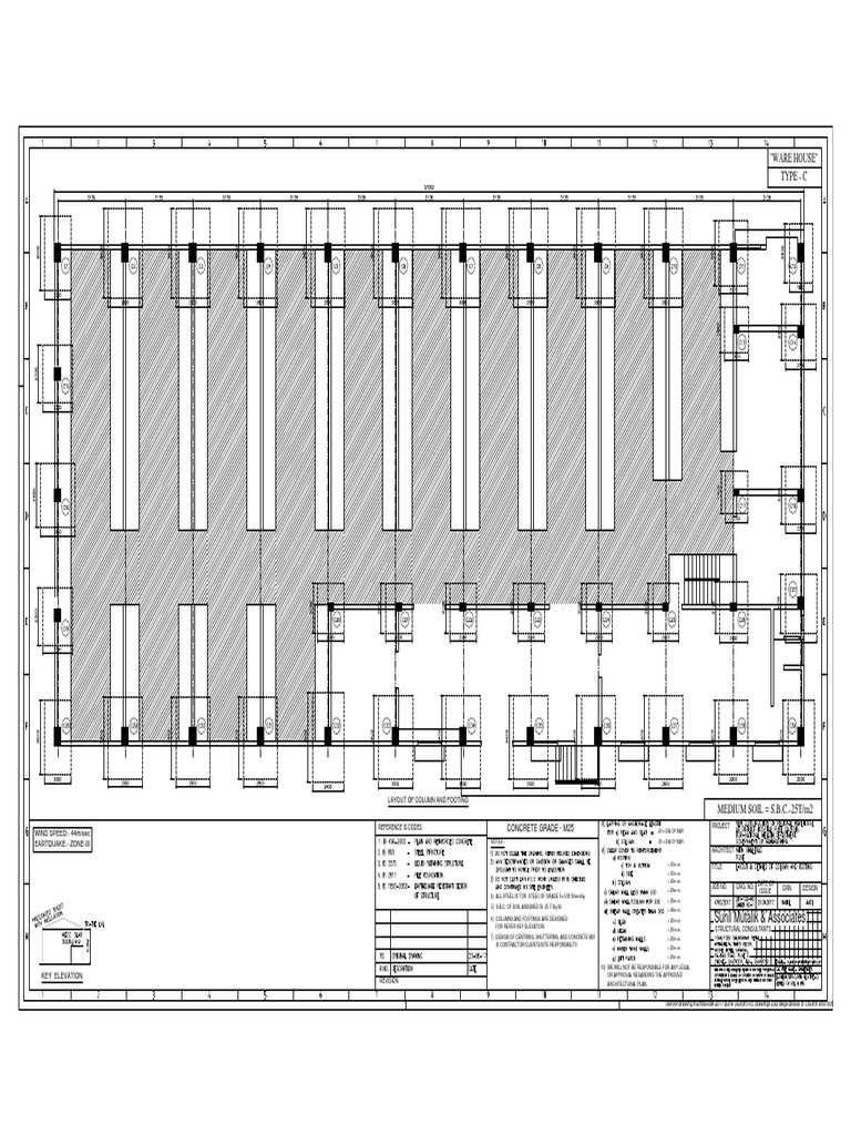 Column and Footing Layout Details | PDF | Real Estate Law | Art Media