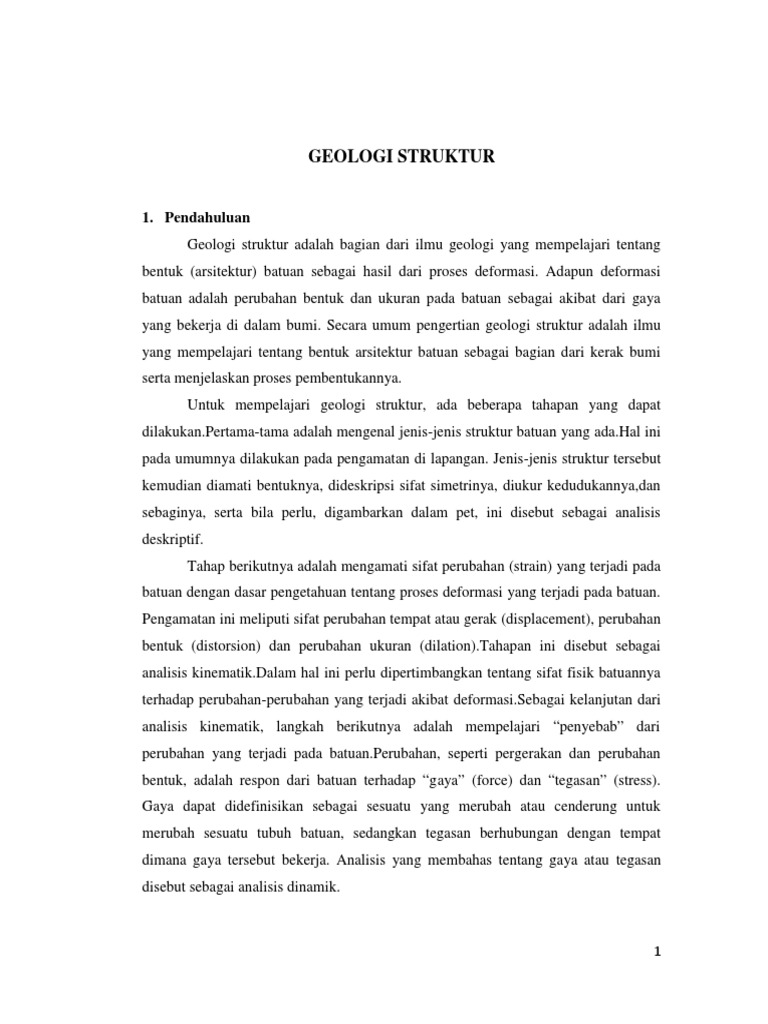 Geologi Struktur (UNDIP) | PDF