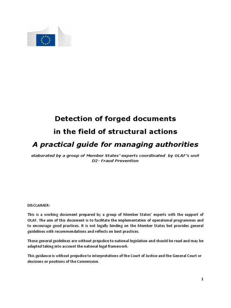 EK Vadl Par Viltotu Dok Identif en | PDF | Forgery | European Commission