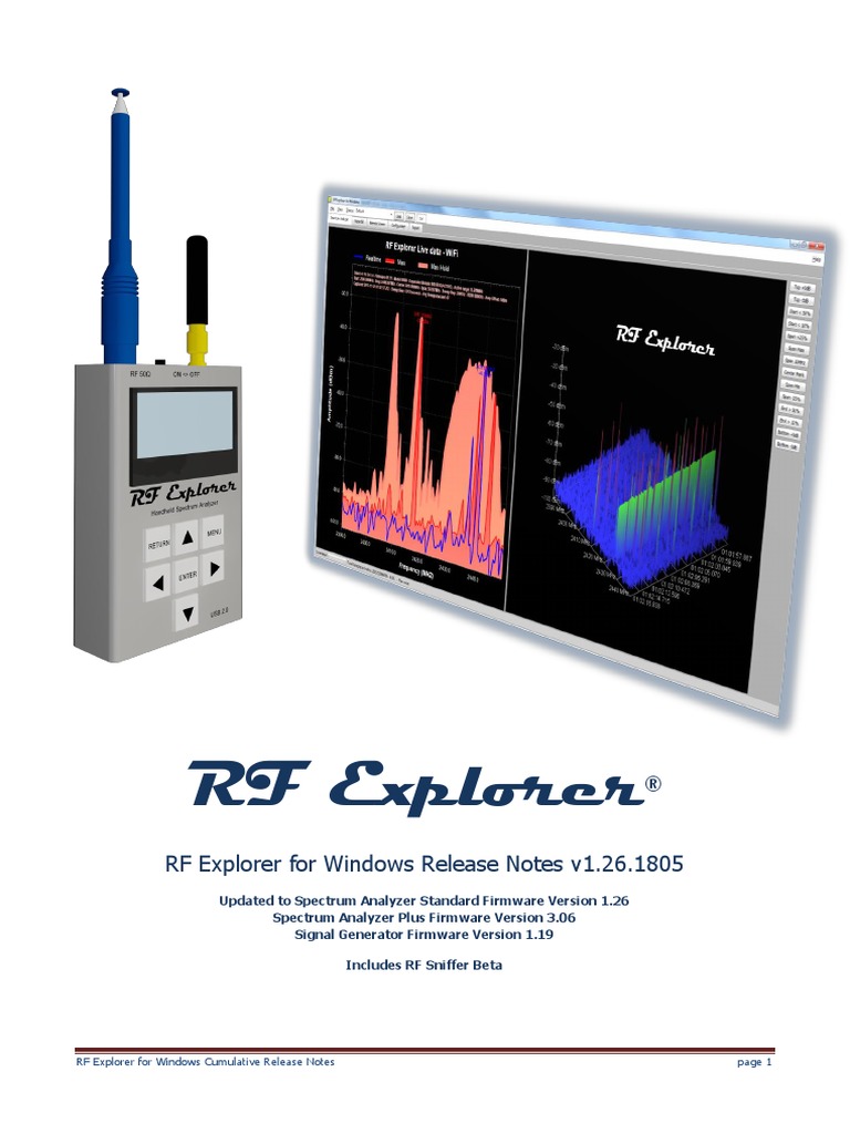 RF Explorer For Windows Release Notes | PDF | Microsoft Windows ...