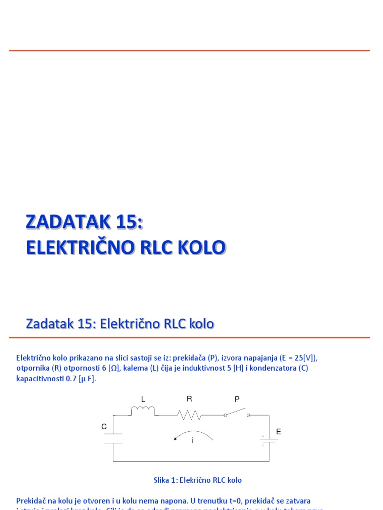 Elektri Źno RLC Kolo - Pps | PDF