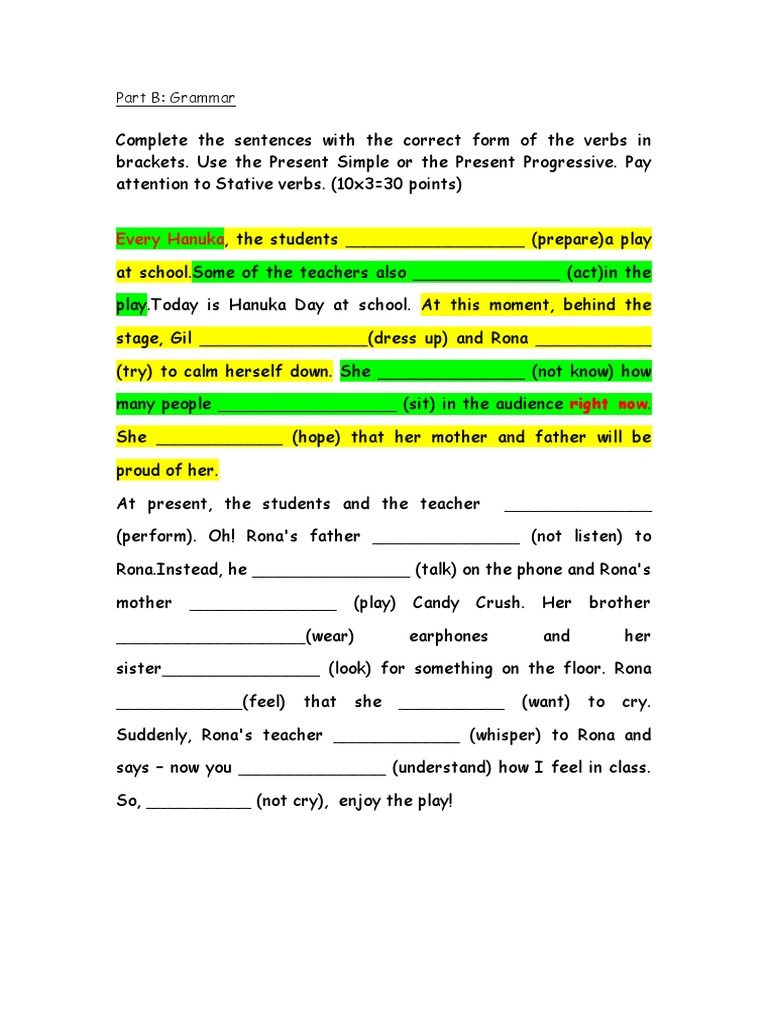 Present Simple Worksheets | PDF | Language Arts & Discipline | Foreign ...