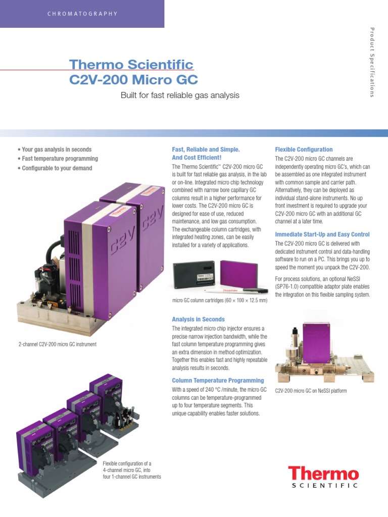 C2V-200 Micro GC Chromatograms Catalogo | PDF | Gas Chromatography ...