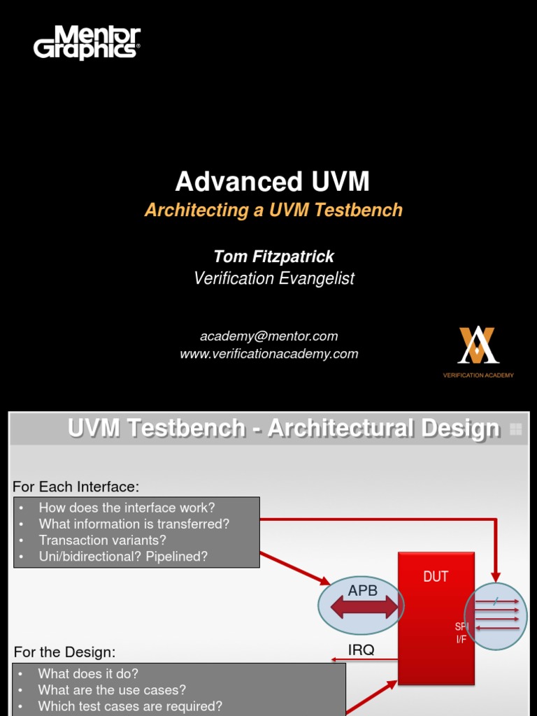 Architecting a UVM Testbench with Agents, Environments, Sequences and ...