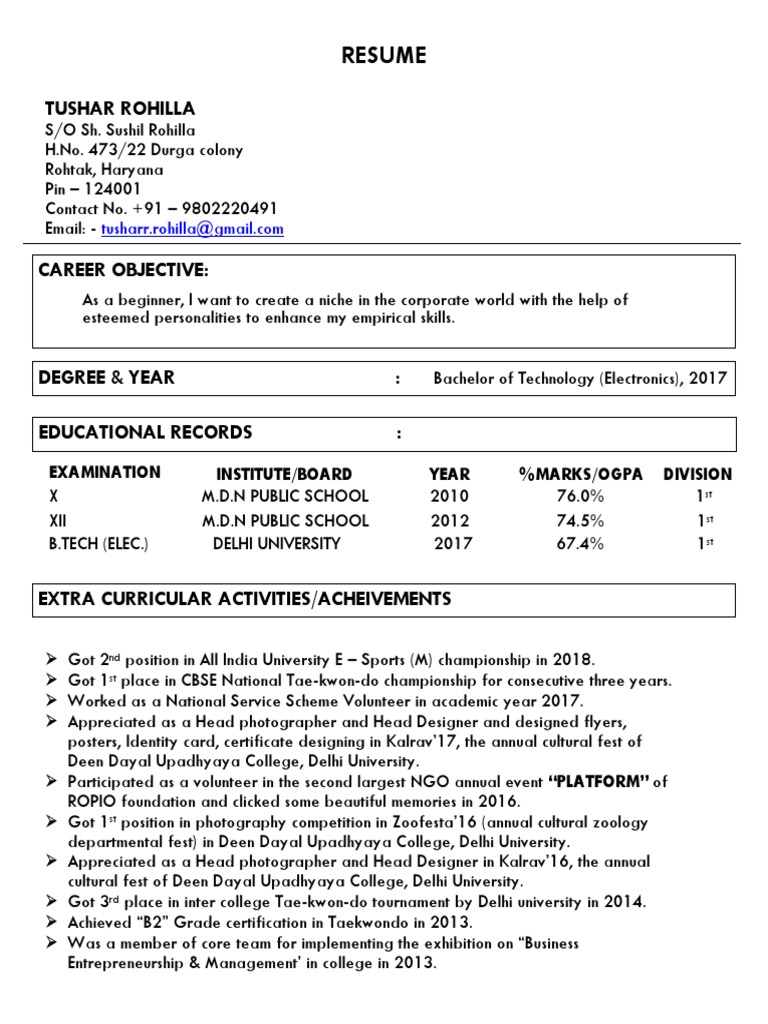 How To Create Resume | PDF
