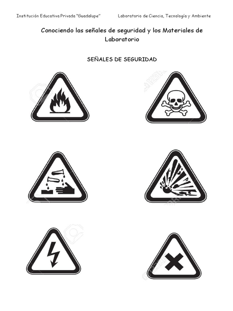 Conociendo Las Señales de Seguridad y Los Materiales de Laboratorio ...