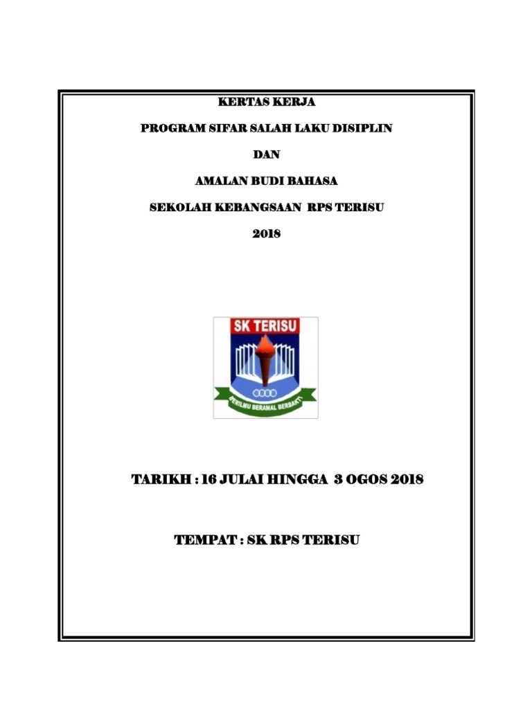 Kertas Kerja Ponteng Sifar | PDF