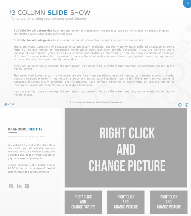 Slide: 3 Column Show | PDF