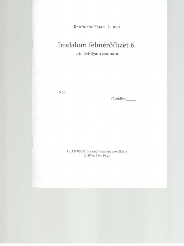 Irodalom 6. Oszt | PDF