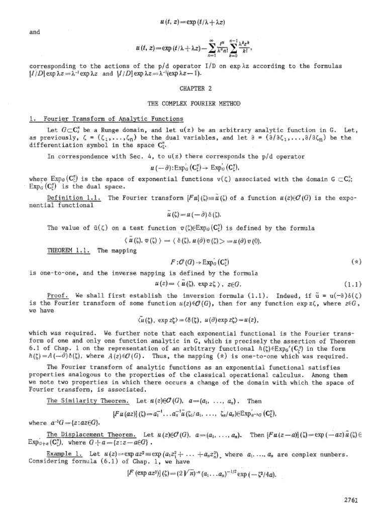 Complex Fourier Transform Guide | PDF | Exponential Function | Fourier ...