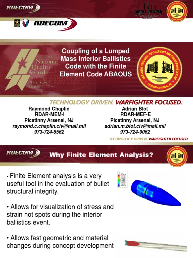 Chaplin 2015 | PDF | Finite Element Method | Bullet