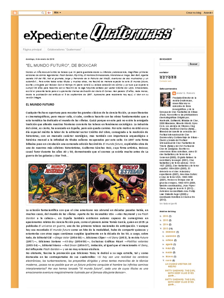 Expediente Quatermass - El Mundo Futuro - , de Boixcar | PDF | Cómics ...