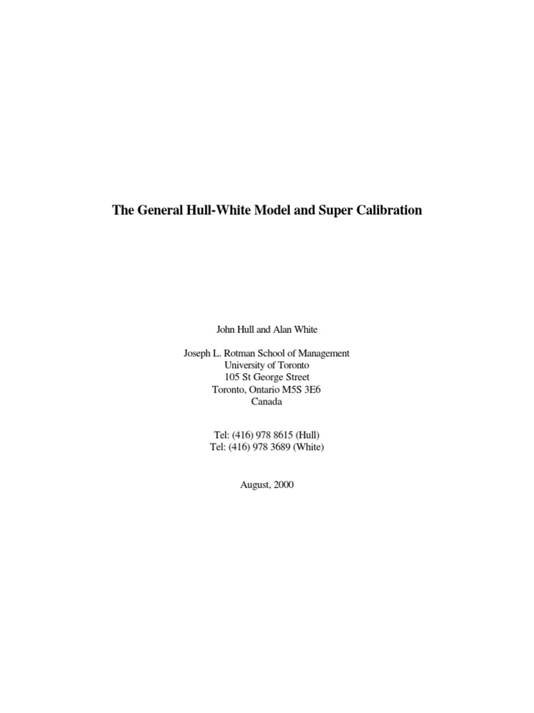 The General Hull-White Model and Super Calibration | PDF