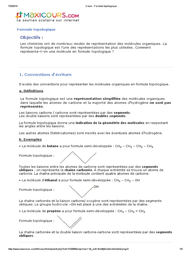 5.formule Topologique PDF | PDF | Chimie organique | Chimie