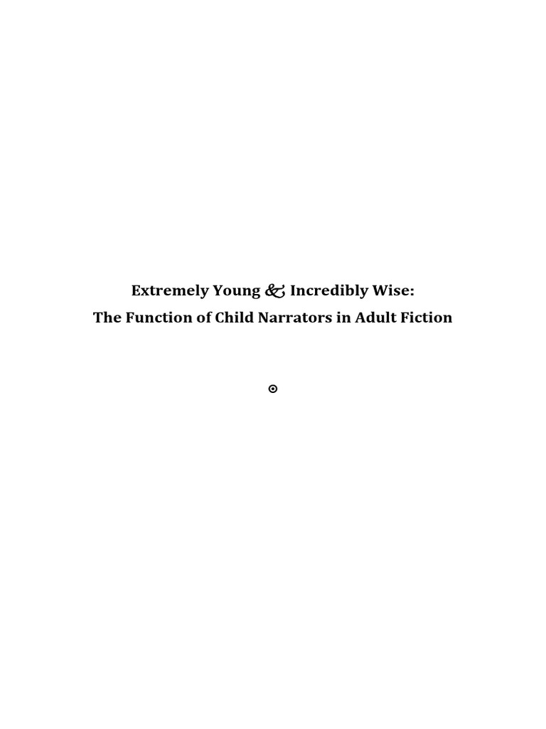 Child Narrator | PDF | Narration | Novels
