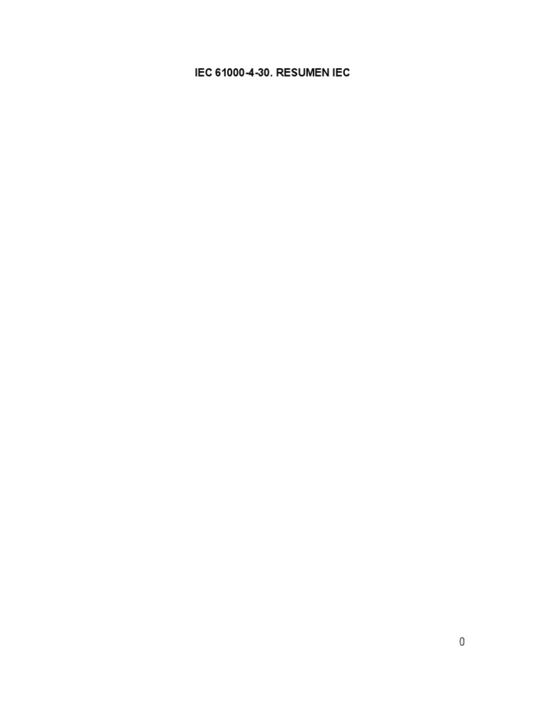 Resumen IEC 61000-4-30 | PDF | Medición | Armónico