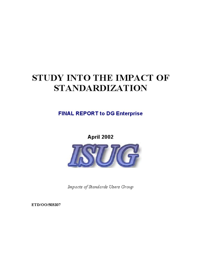 Forms of Standardization - Impact of Standards PDF | Download Free PDF ...