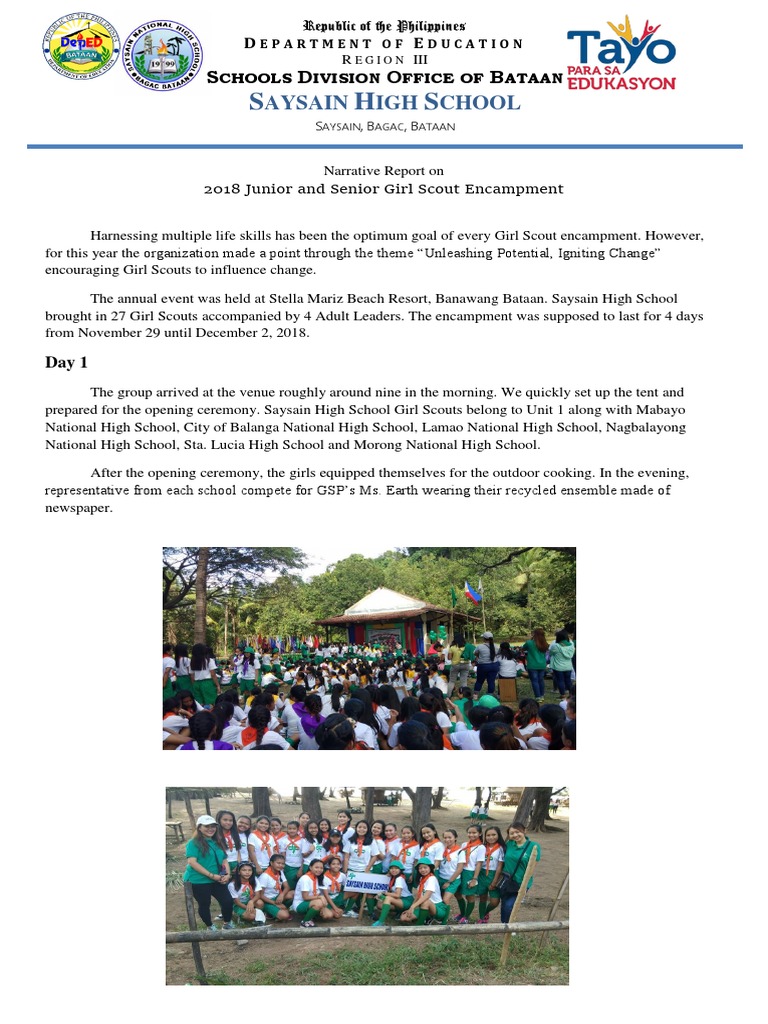 GSP Narrative | PDF | Scouting | Leisure